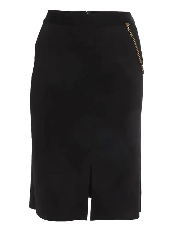 Givenchy Stretch-knit Chain-detail Midi Skirt - Black