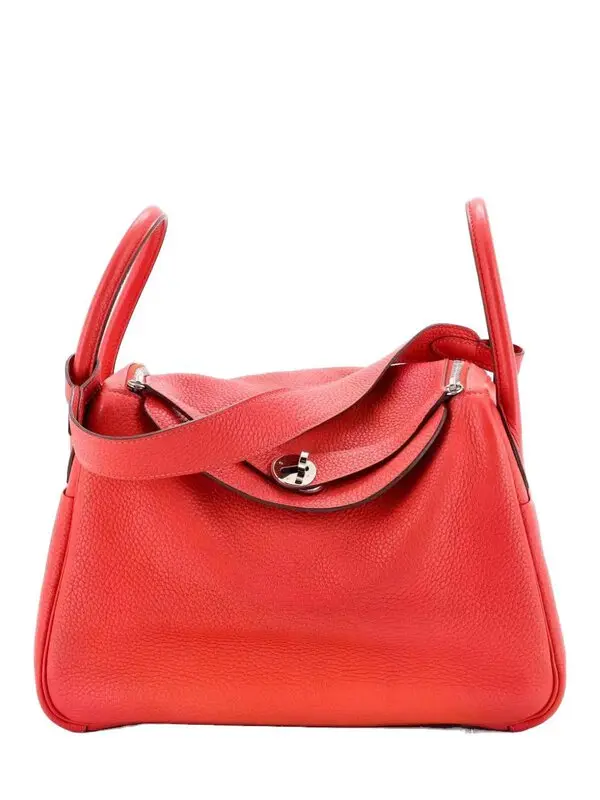 Hermès Lindy Bag Clemence 30 Shoulder Bag - Rust