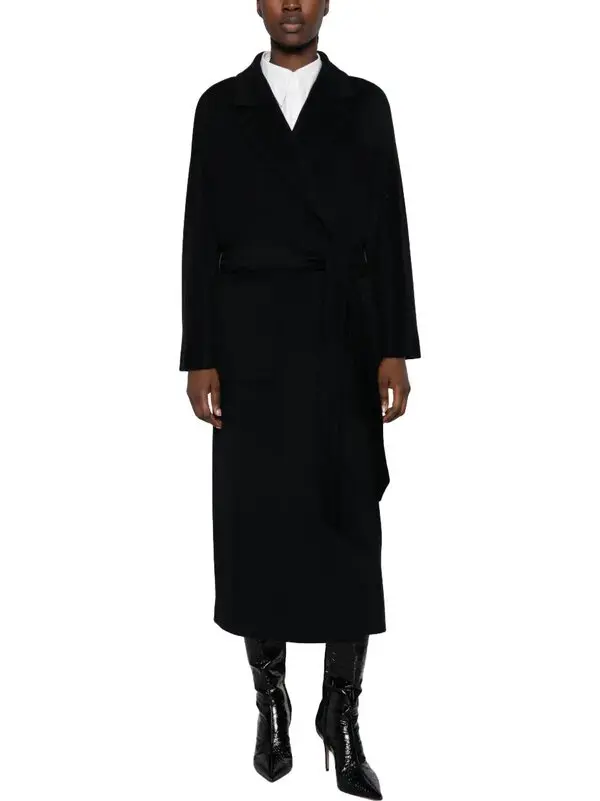 Tagliatore Belted Notch-lapel Coat - Blue
