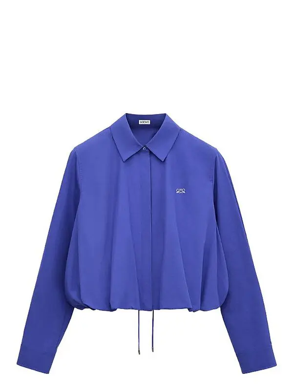 Loewe Cinched-waist Cotton Shirt - Blue