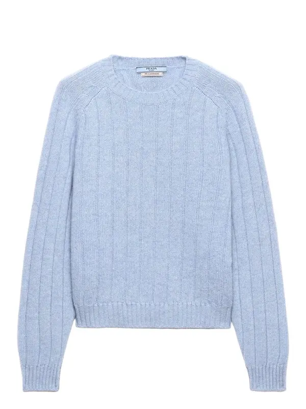 Prada Re-cashmere Crew-neck Sweater - Sapphire Blue