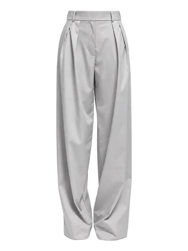 ELAMINS High Waist Straight Leg Pants - Grey
