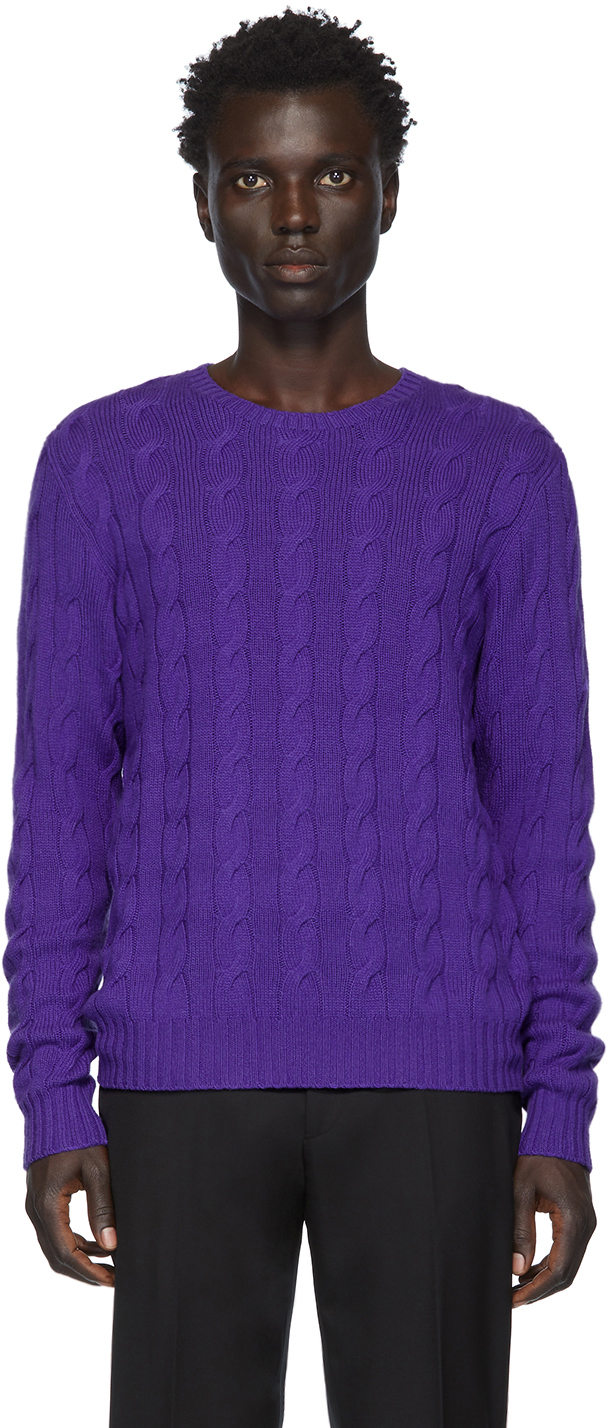 Lilac cable knit jumper Clearance
