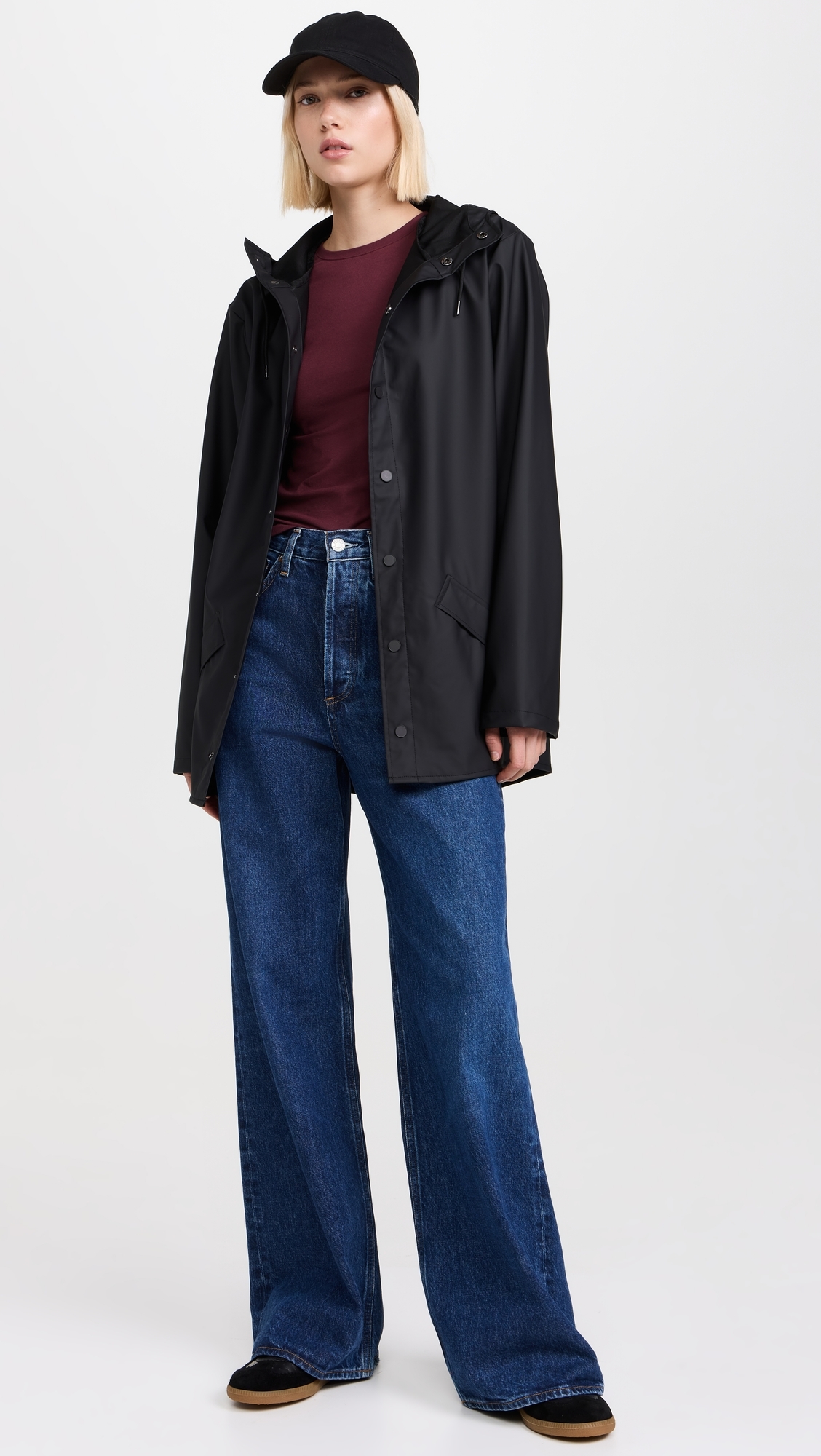 RAINS Water-Resistant Rain Jacket