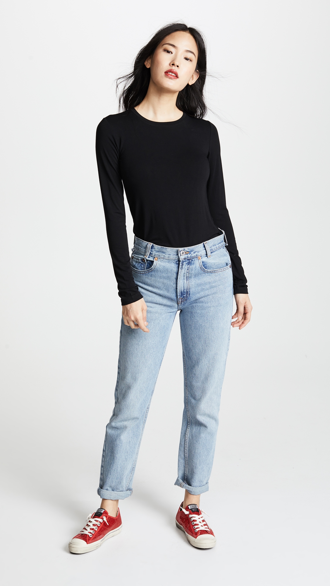 L'AGENCE L'AGENCE Crew Neck Long Sleeve Shirt