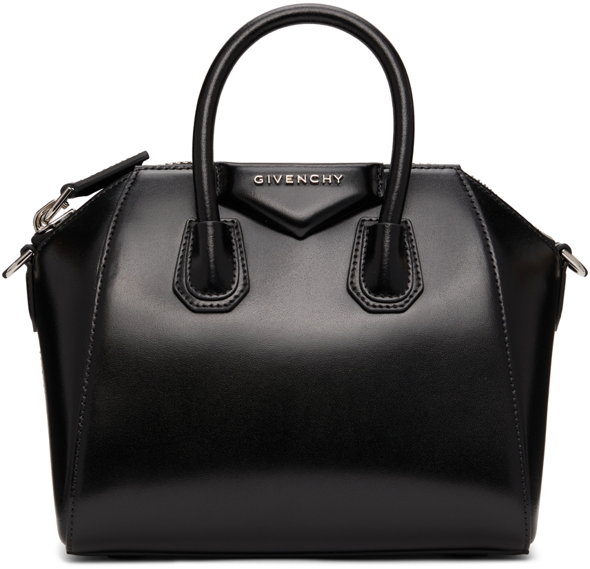Givenchy Black Mini Antigona With Side Lock Bag - Editorialist