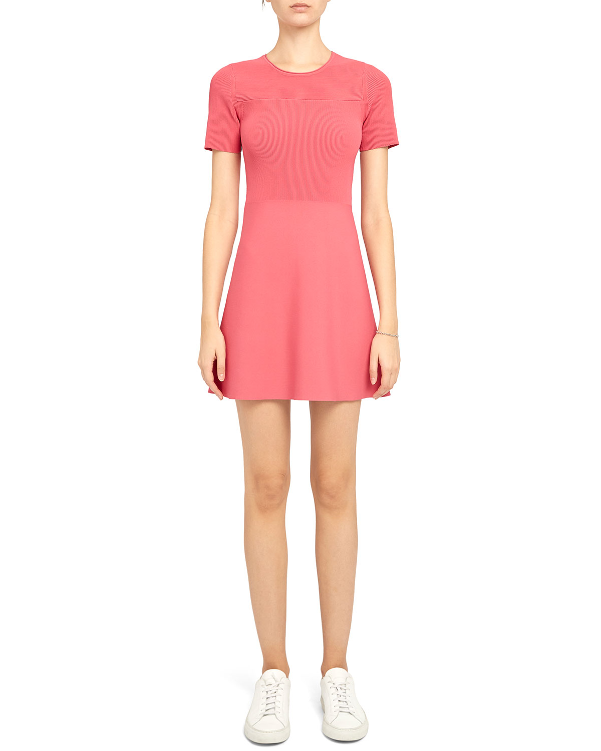 Theory Otto Flare Dress In Watermelon - 75% Off | Editorialist Theory Otto Flare Dress In Watermelon - 75% Off | Editorialist