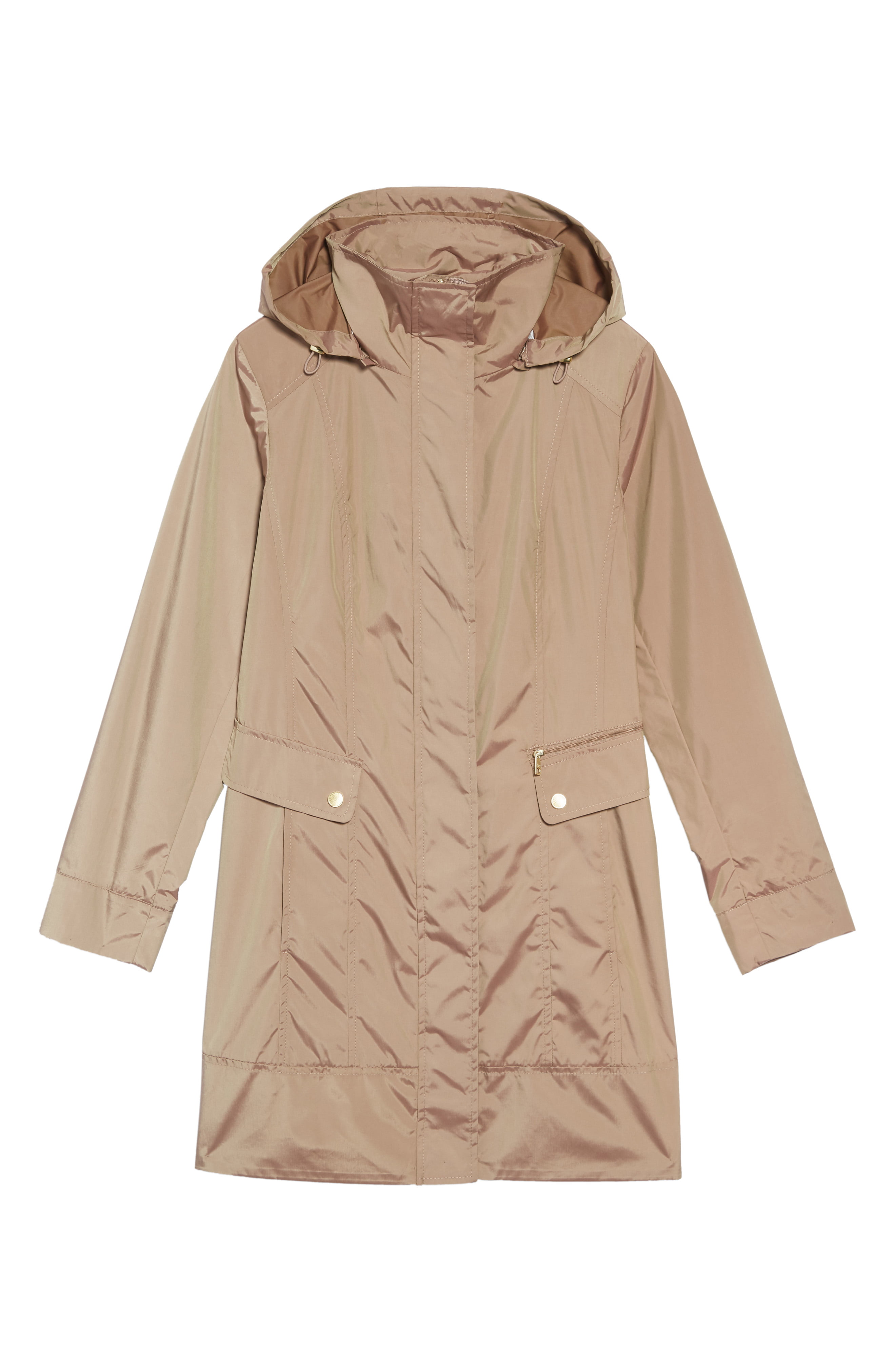back bow packable hooded raincoat cole haan signature