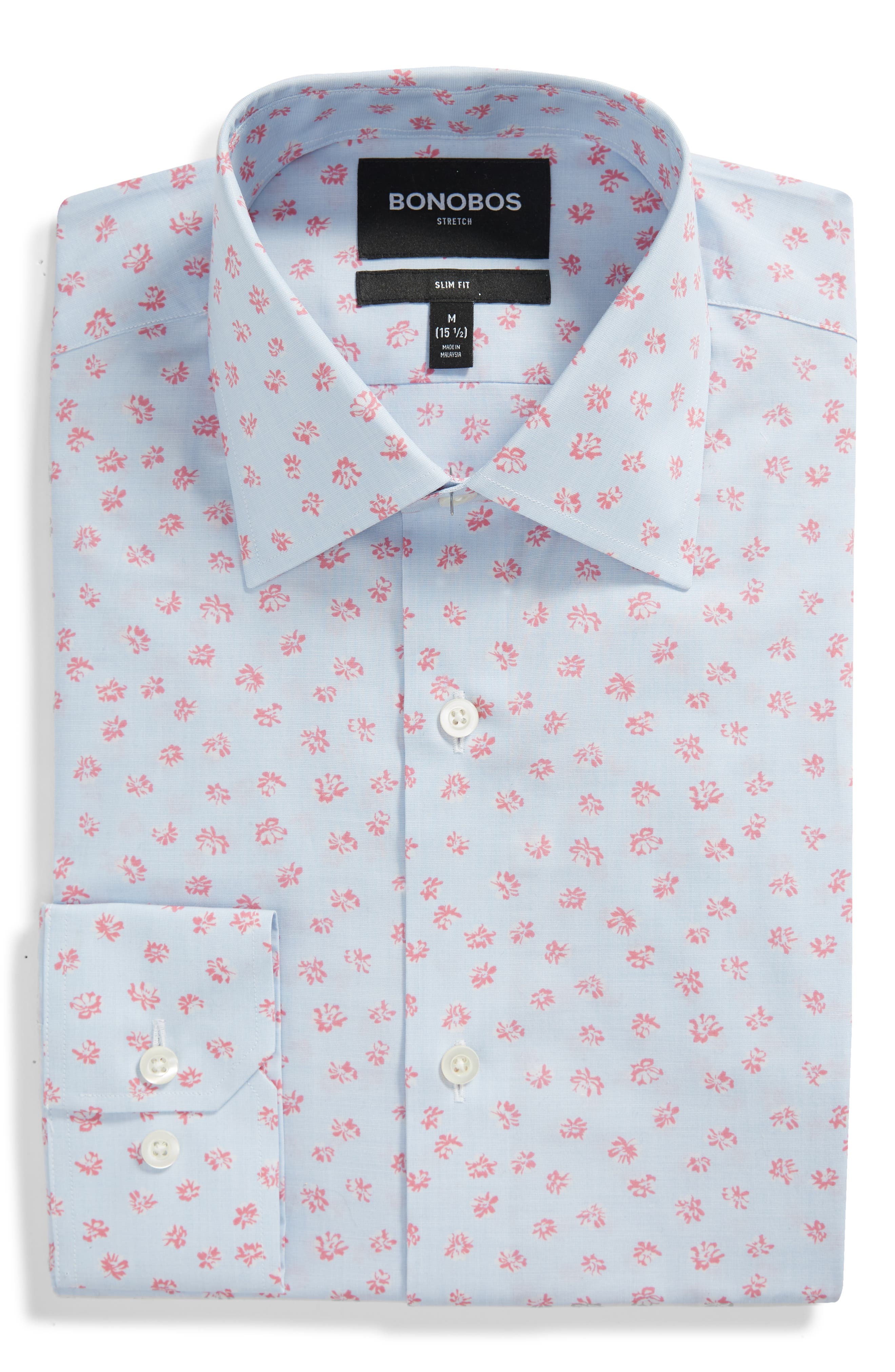 bonobos dress shirts Slim Fit Check Mens Shirt Size 17 1/2-35 dries quickly Men's Plaid Dress Shirts &