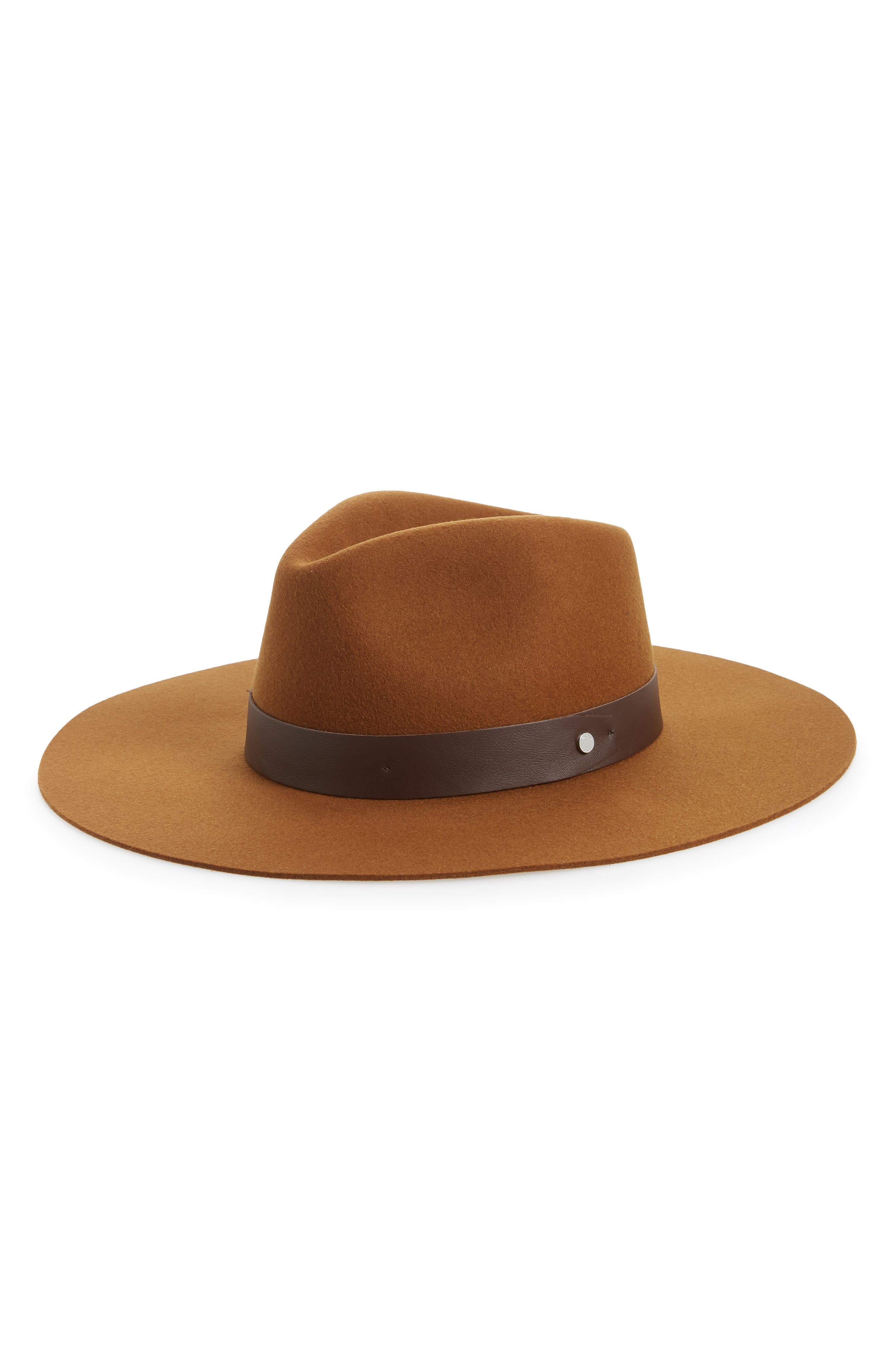 rag & bone Kacy Fedora Hat in Camel MARS | Luxury Handmade Camel Fedora | Handmade Hat by  main image 4