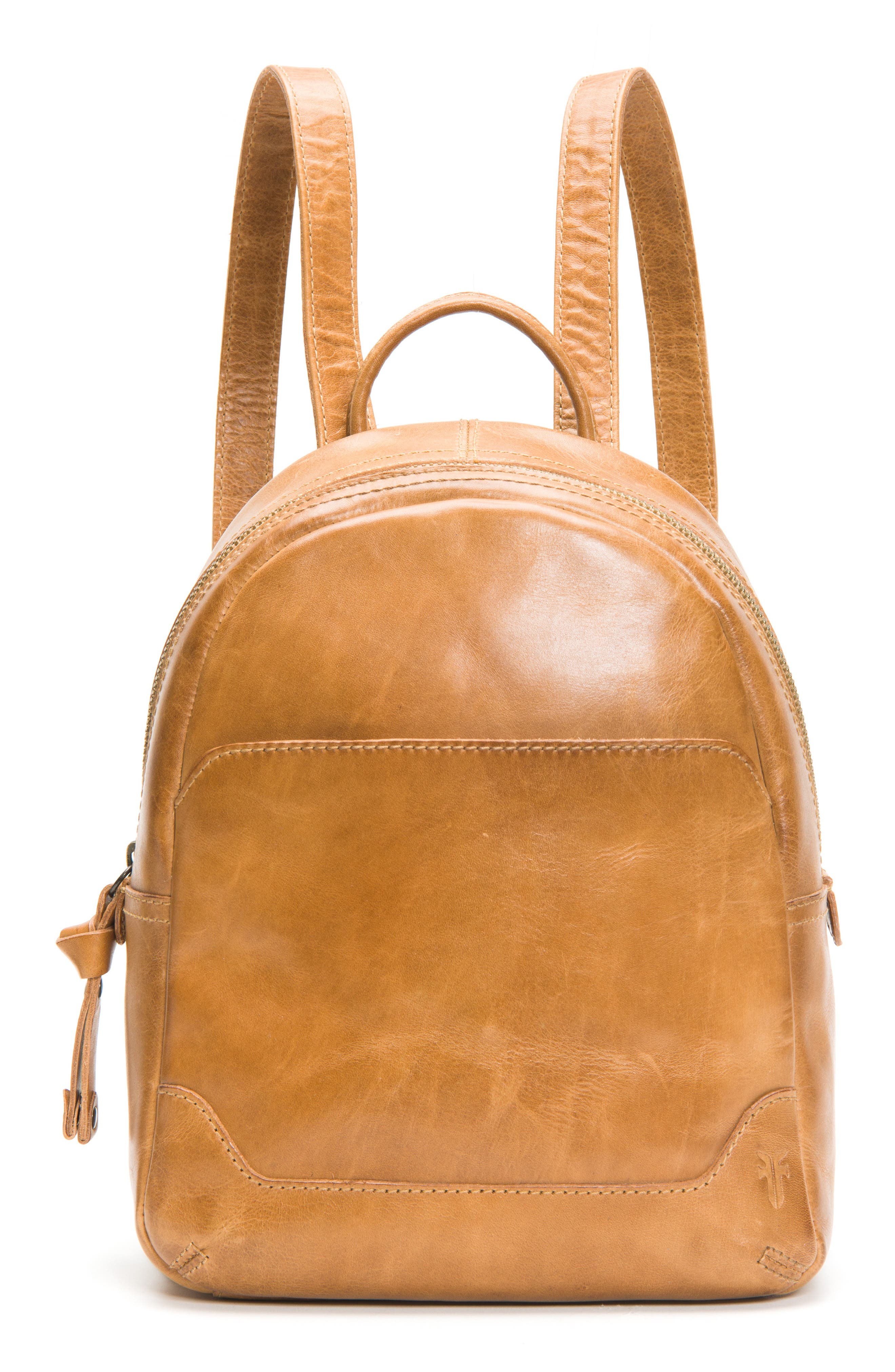 frye leather backpack purse