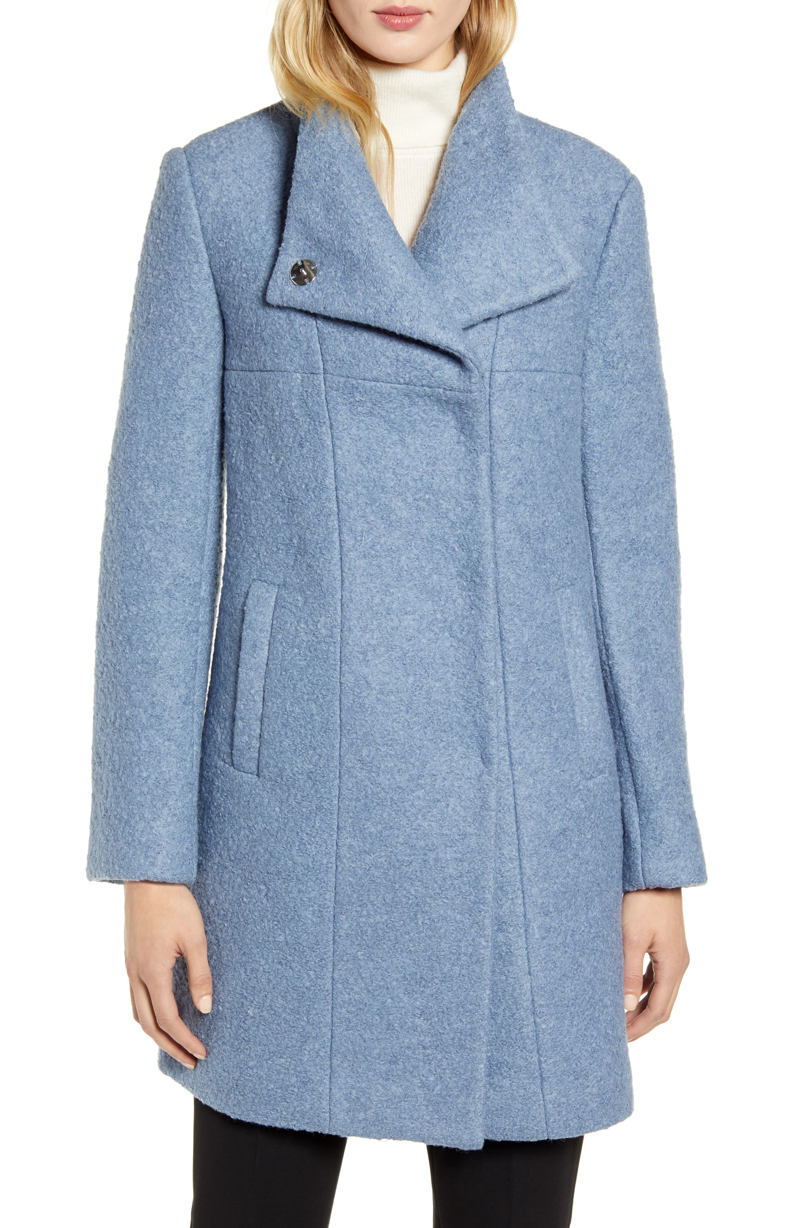 kenneth cole wool blend coat