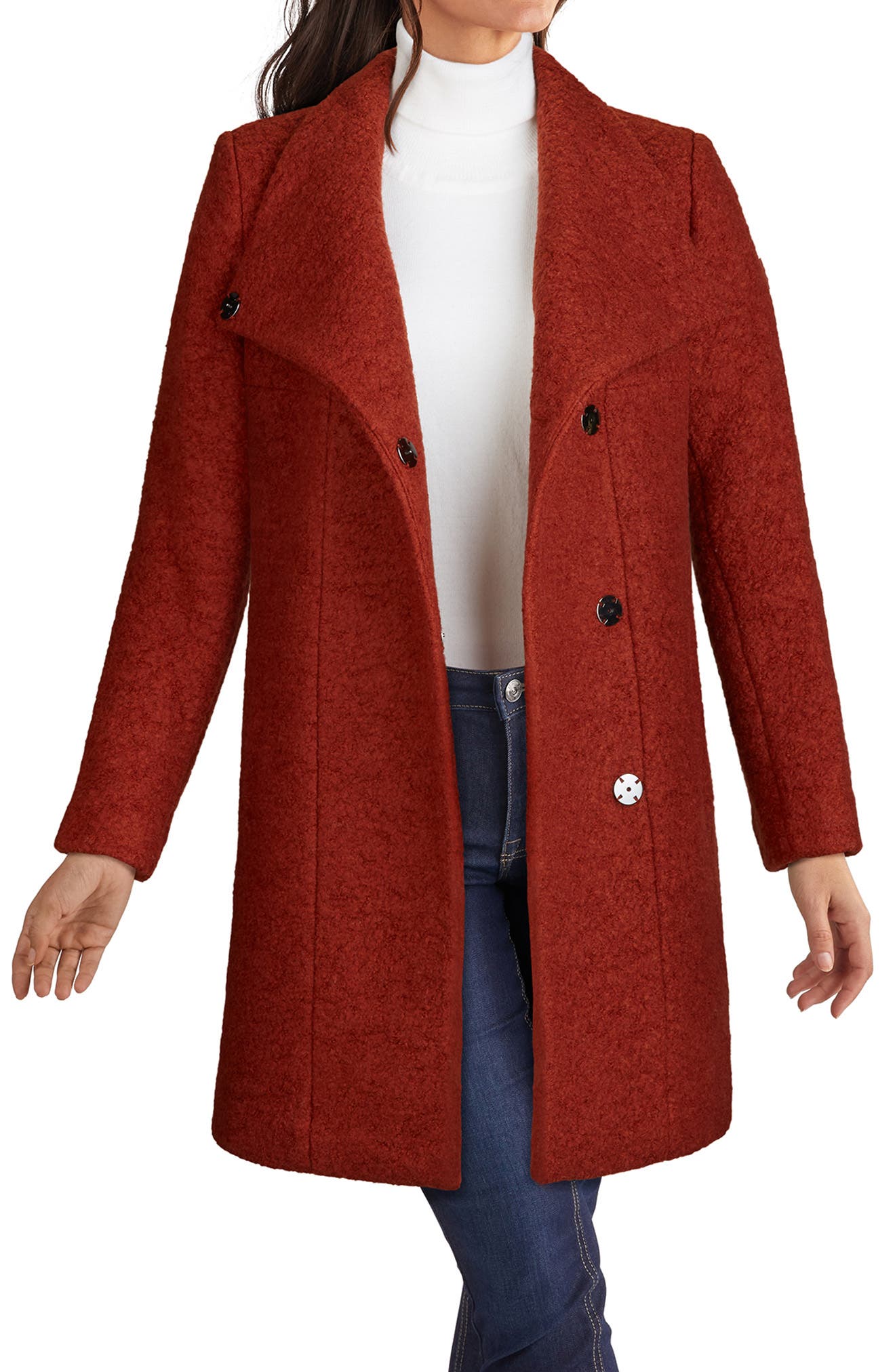 halogen boucle coat