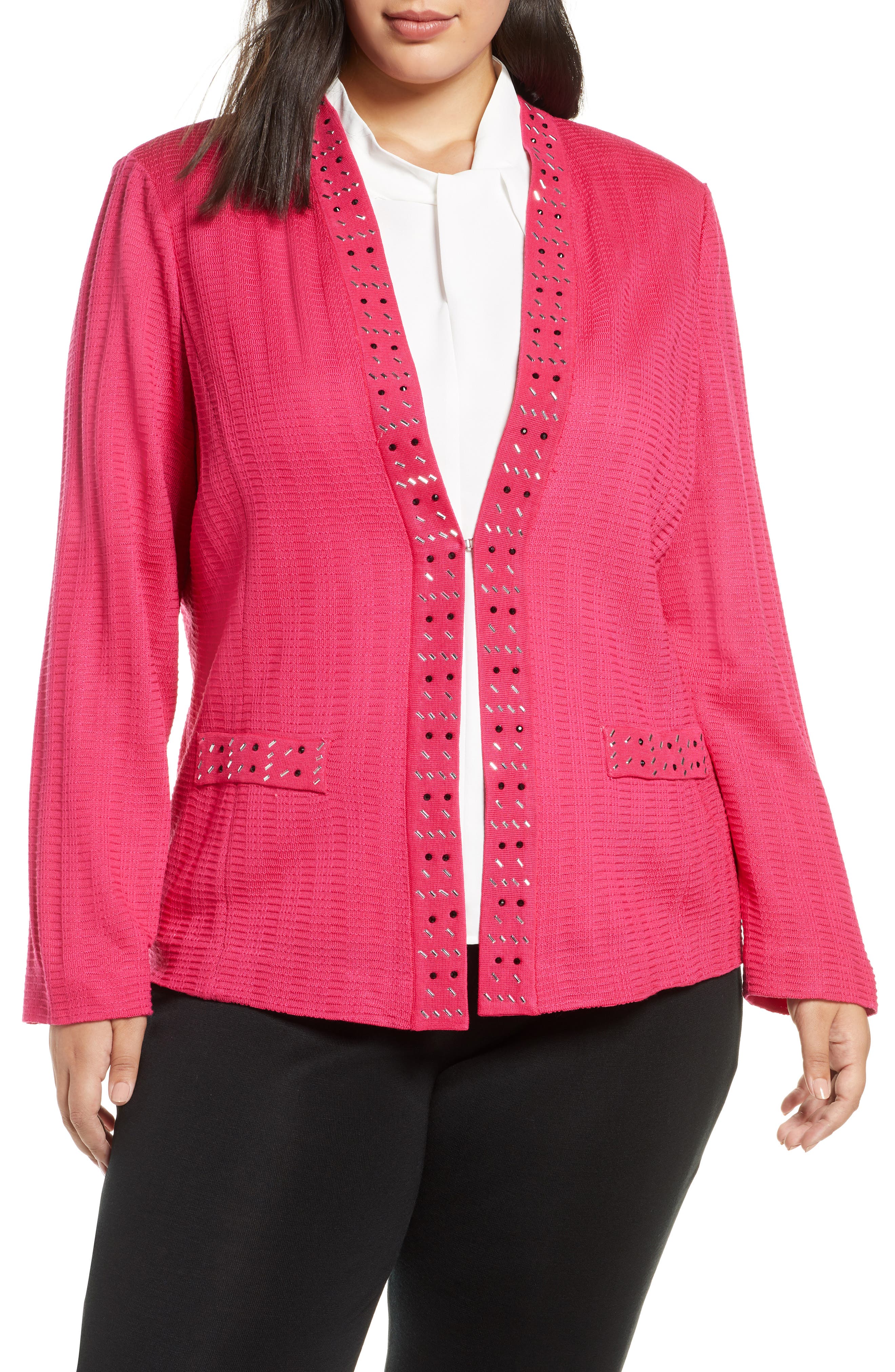 plus size rhinestone jacket