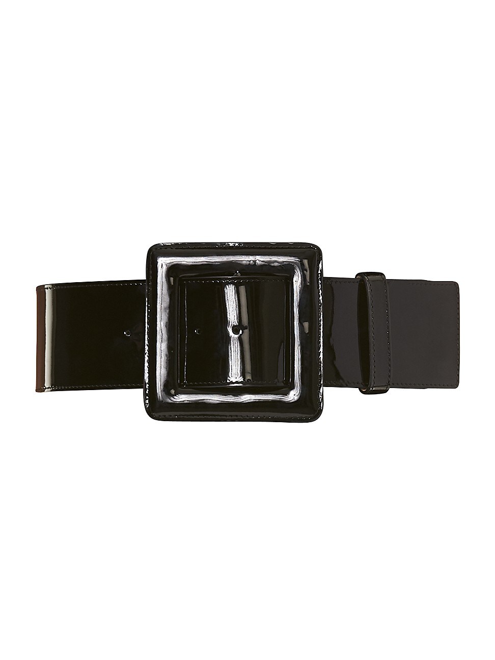 Carolina Herrera Patent Leather Buckle Belt In Black - 80  display picture 3