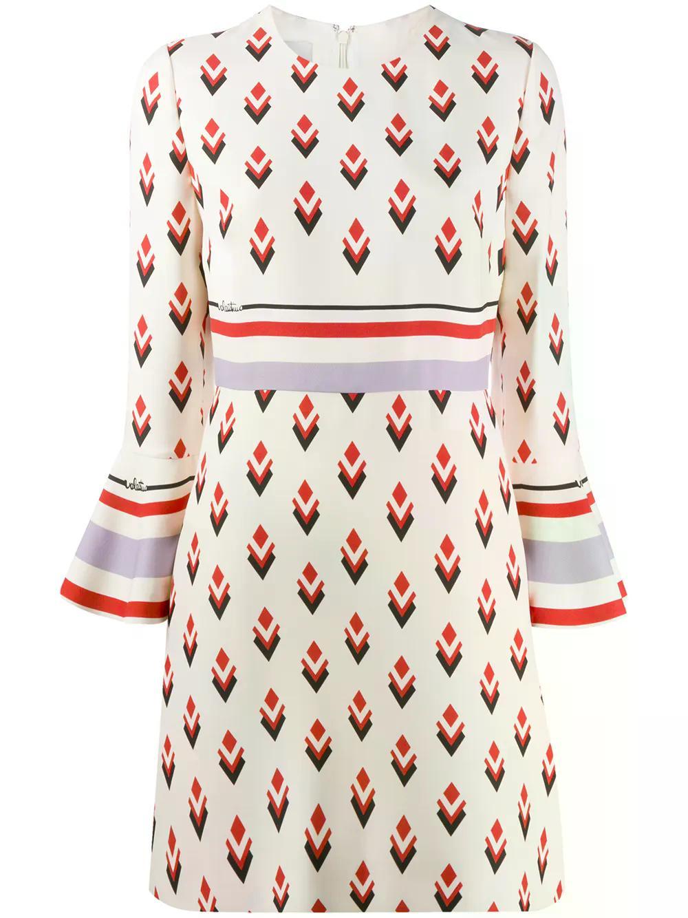 VALENTINO Geometric-Print Dress