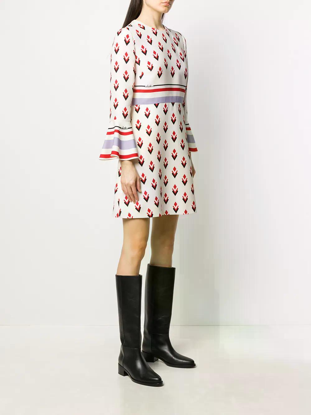 VALENTINO Geometric-Print Dress