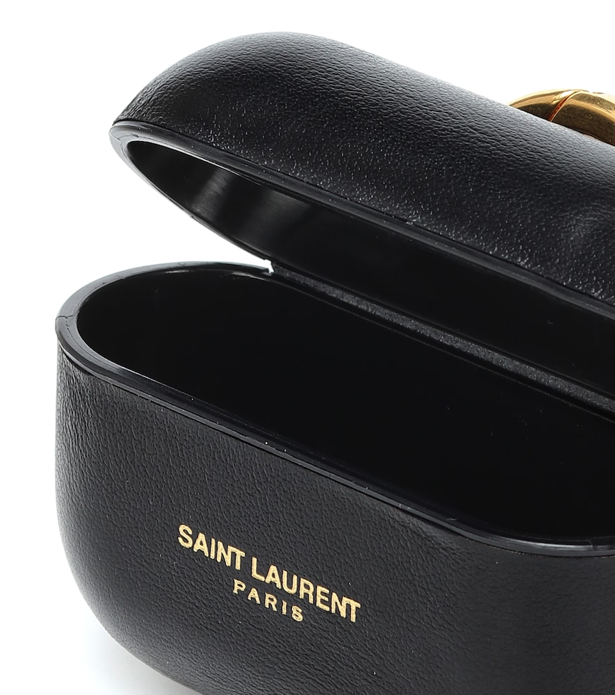 Saint Laurent Leather Airpods Pro Case - Black | Editorialist