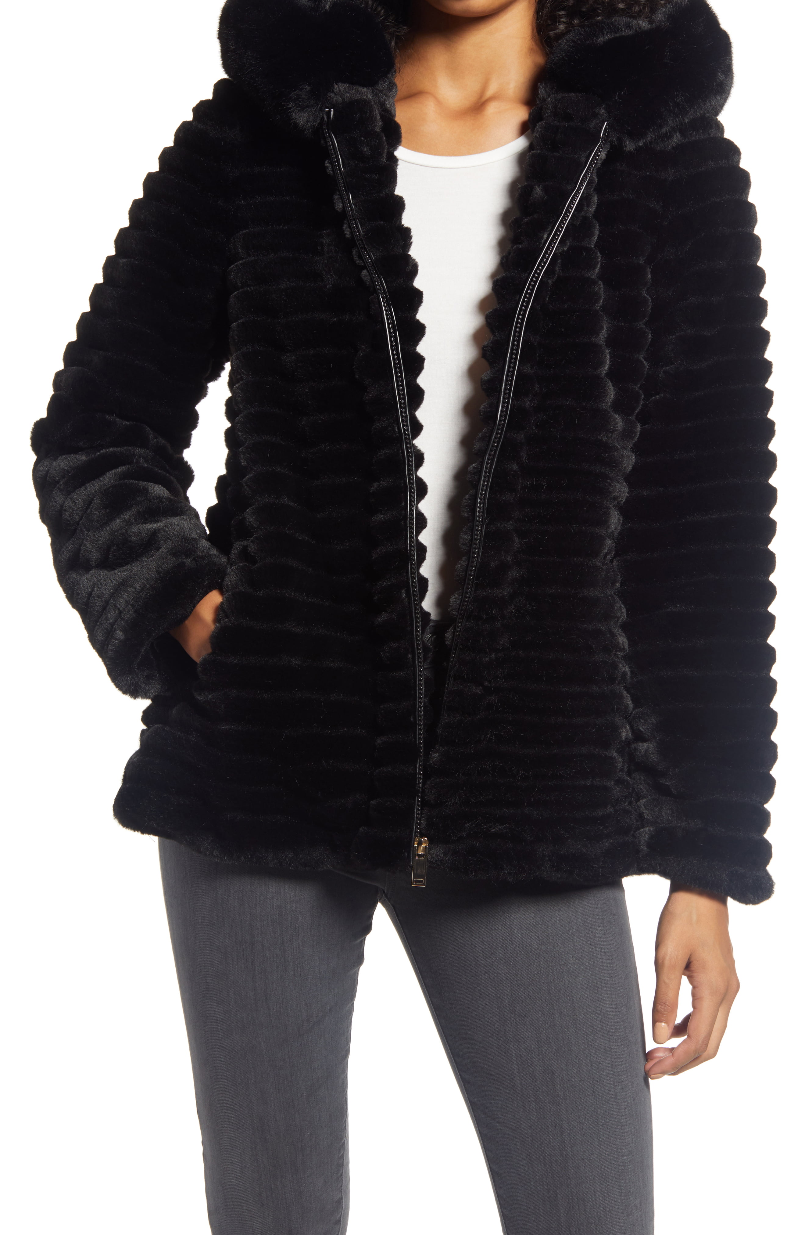 gallery faux fur jacket