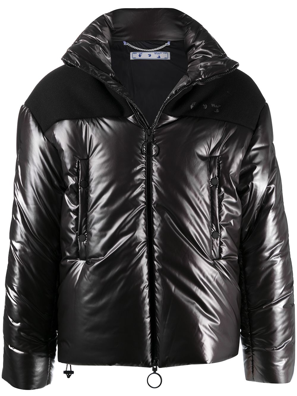 Etro Women's Brumby Devoré Velvet Down Puffer Jacket - Black - Editorialist