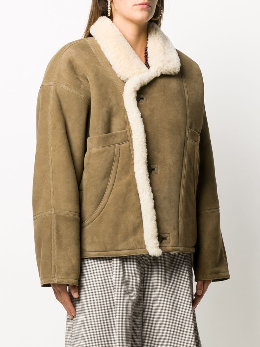 shearling coat sandro