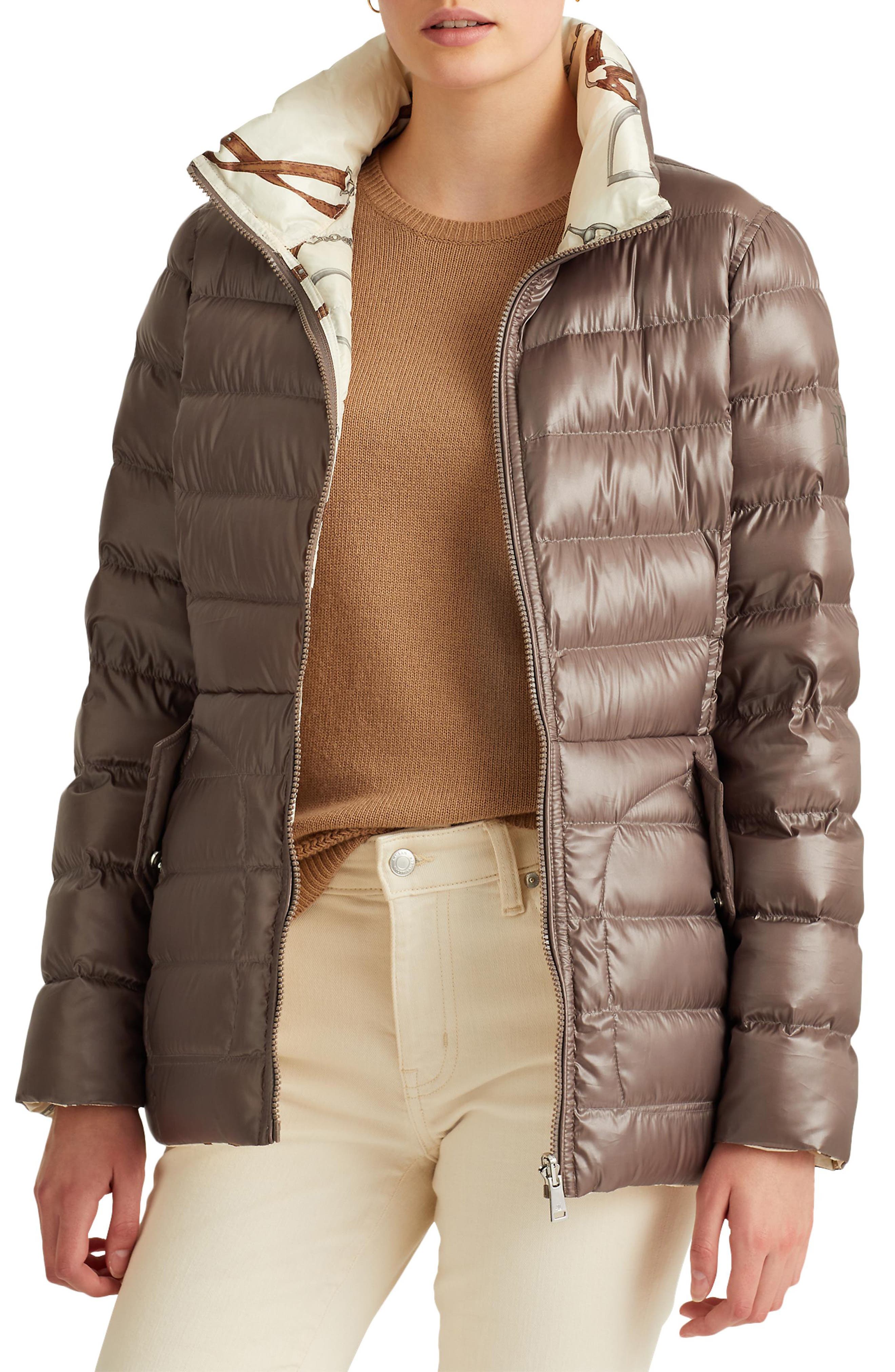ralph lauren puffer jacket beige