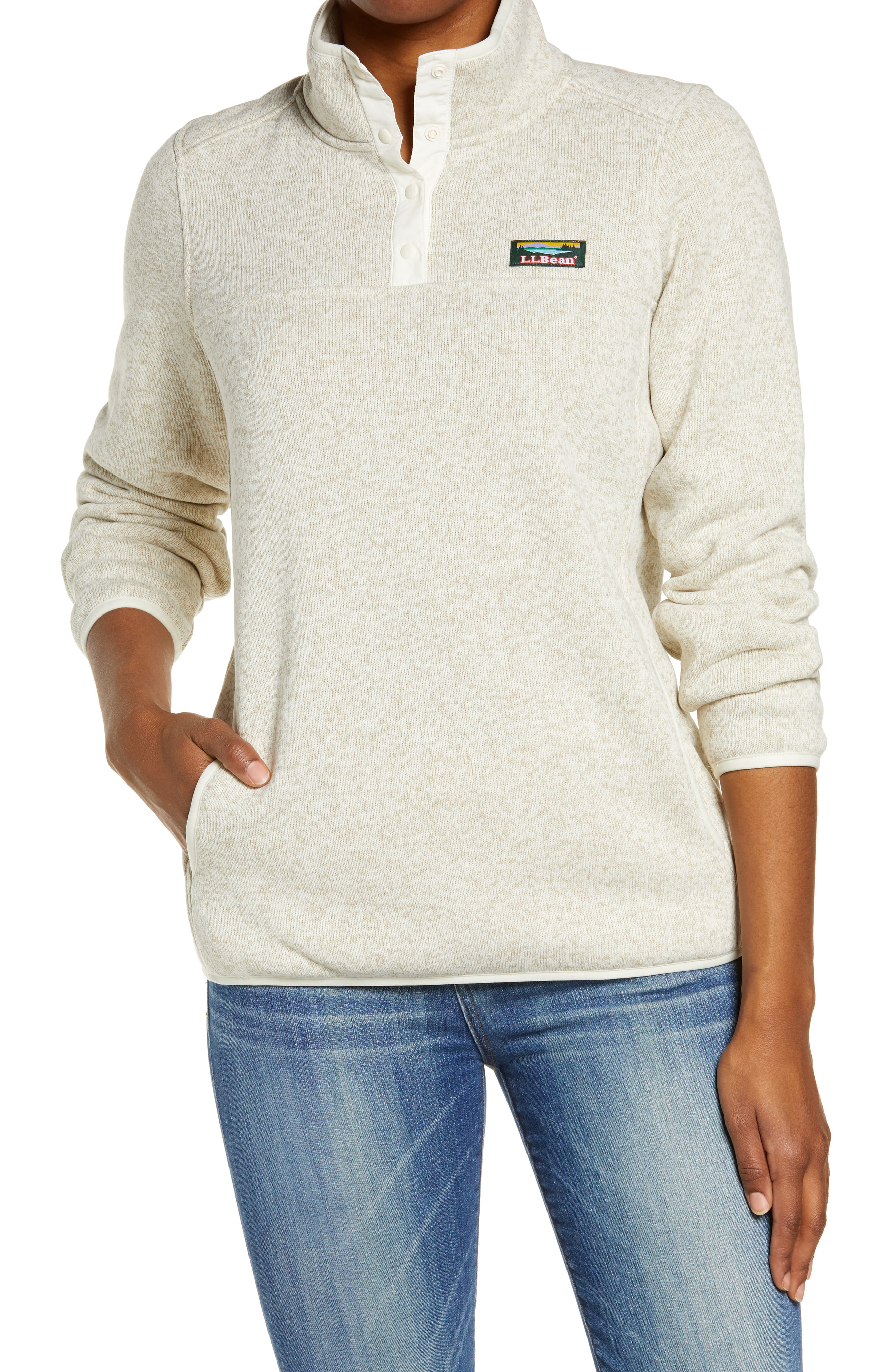 llbean womens fleece pullover