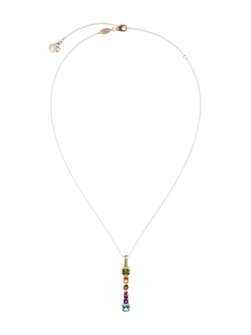Dolce Gabbana Rainbow Multi Stone Necklace Yellow Gold