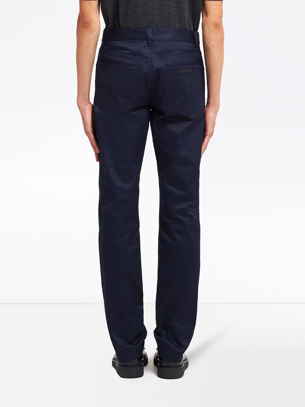 Prada Five-Pocket Straight-Leg Jeans - Blue | Editorialist
