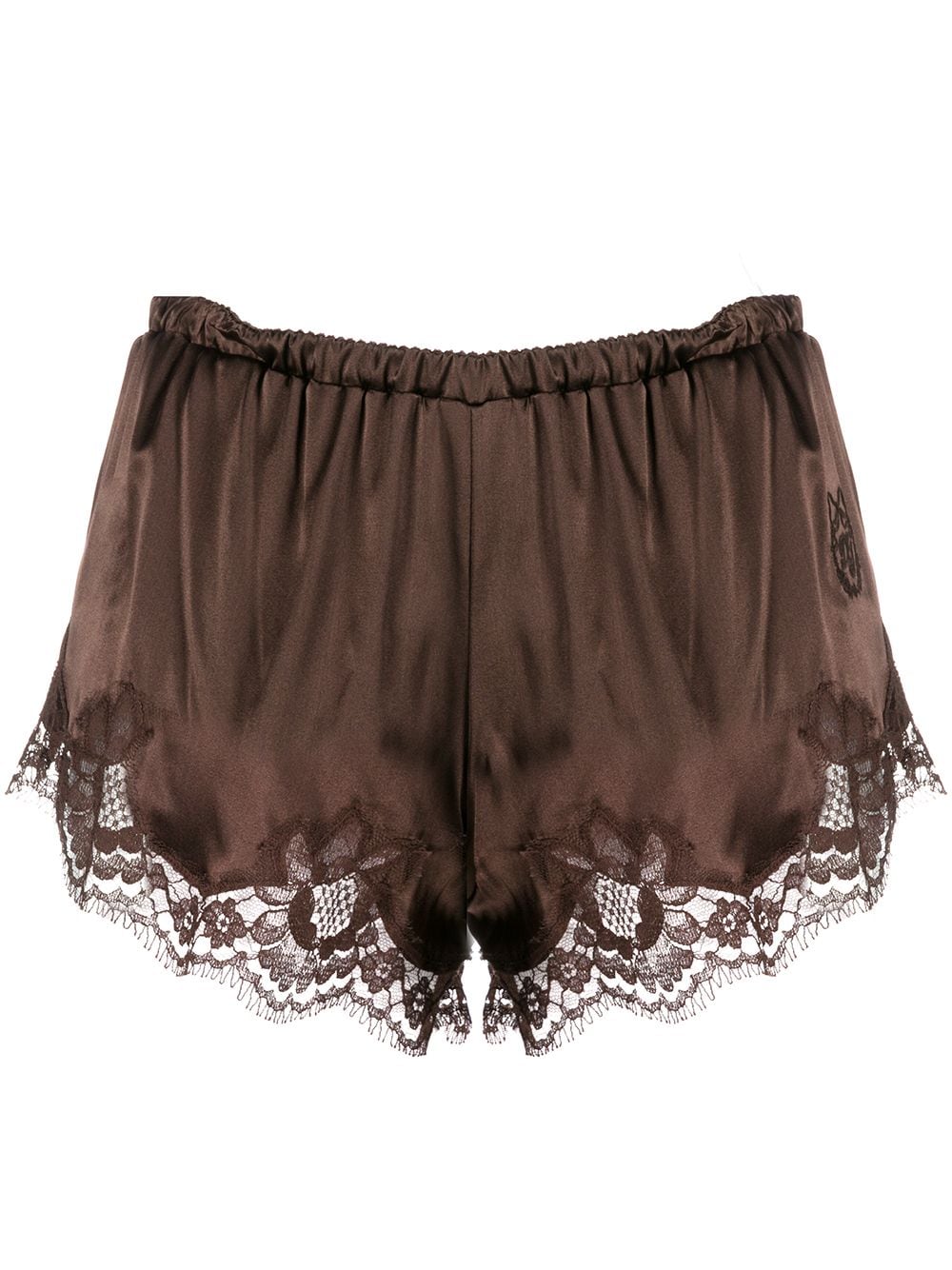 Dolce & Gabbana Lace Trim Shorts In Brown - 34% Off | Editorialist