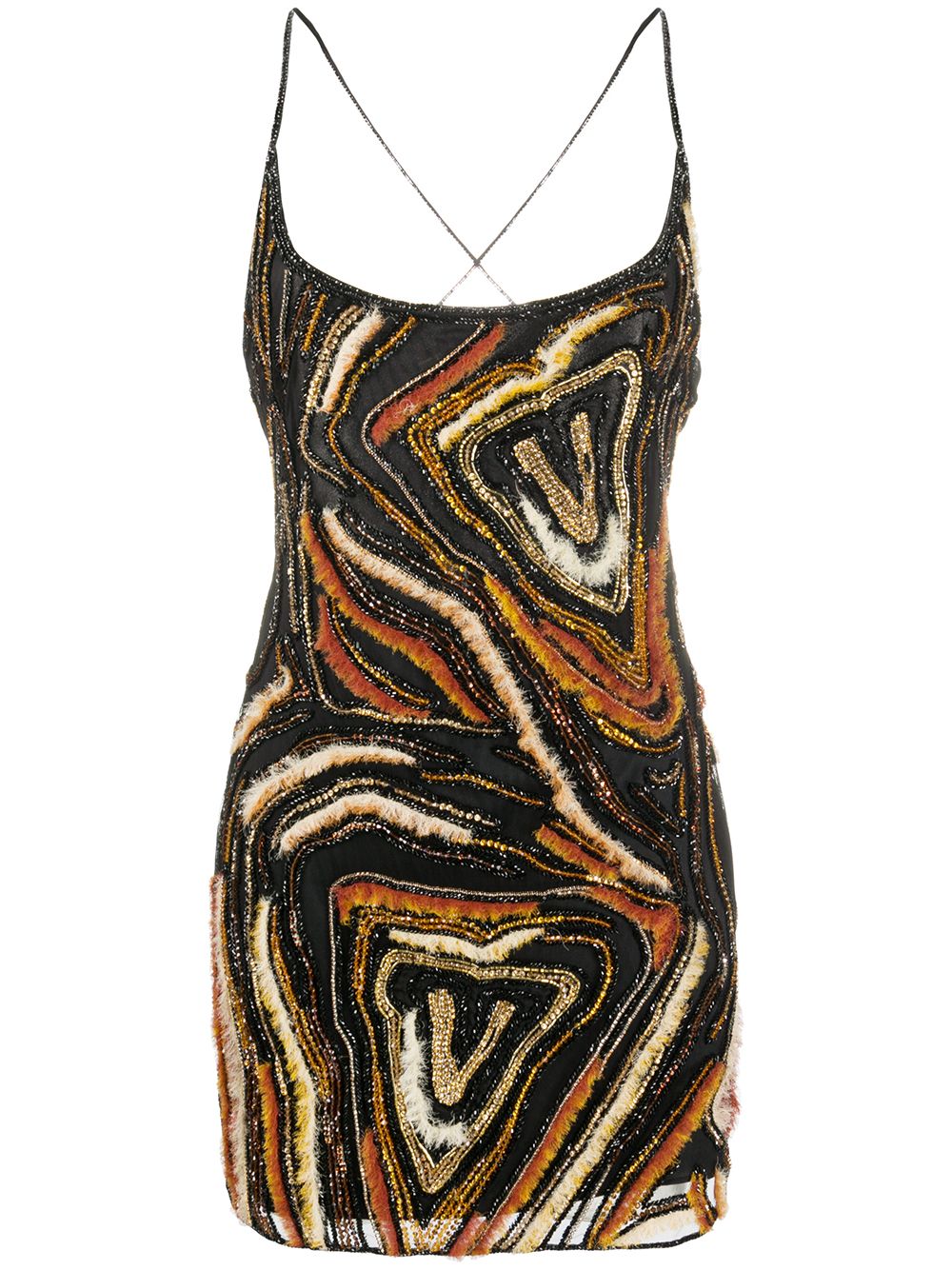 versace embroidered dress Versace Asymmetric Neck Dress