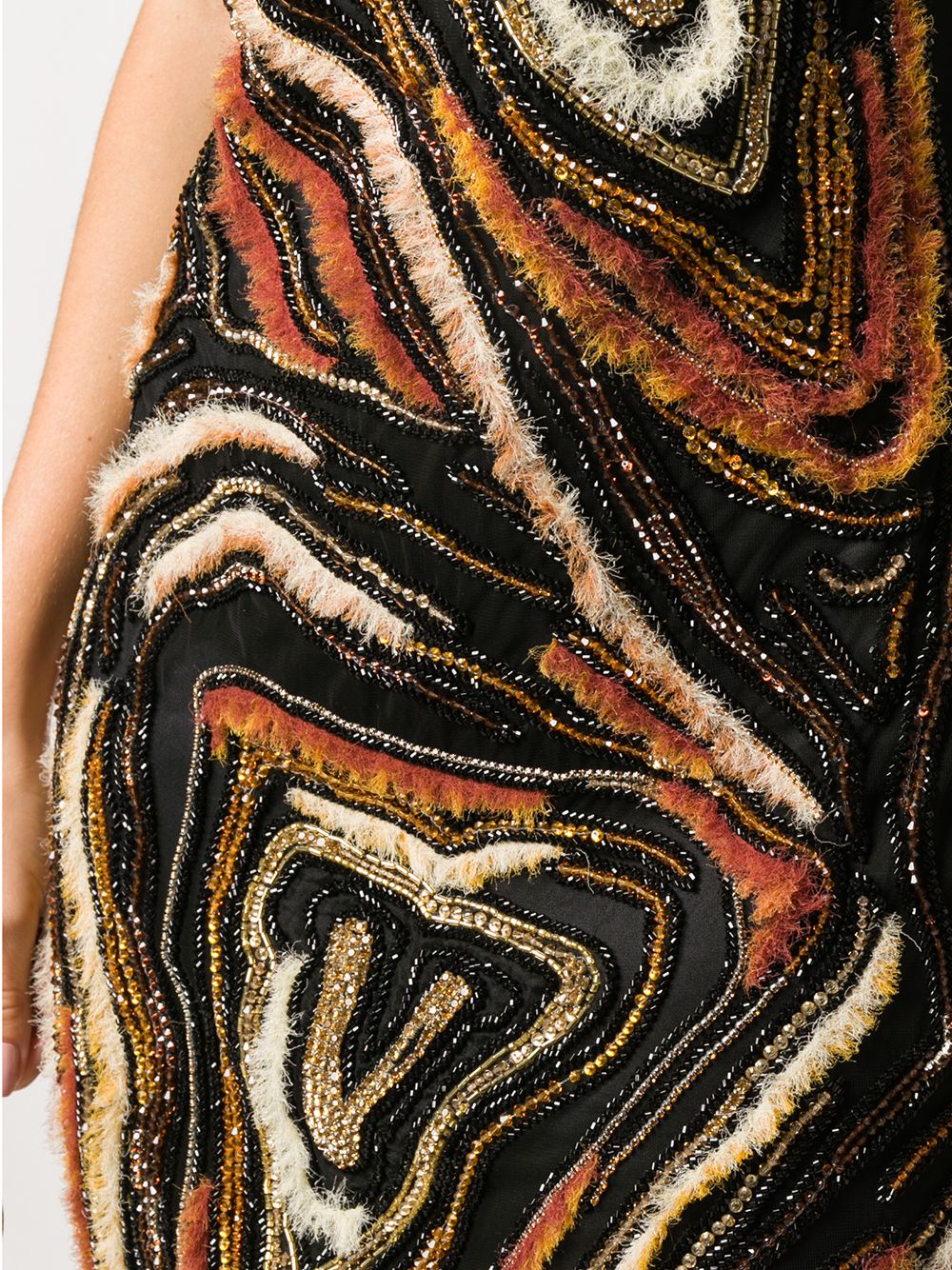 Versace Virtus Animalier Embroidered Mini Dress - Black | Editorialist