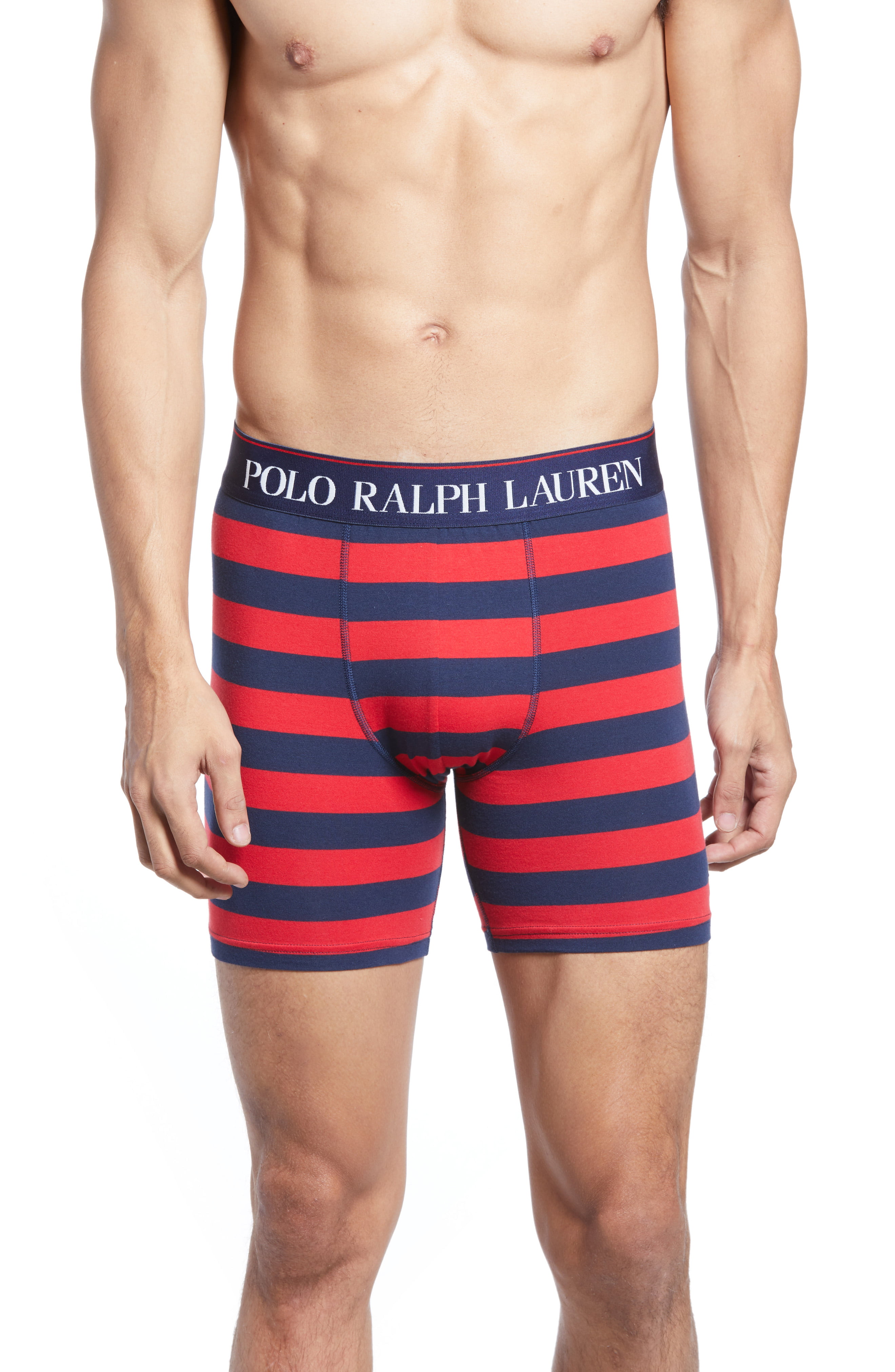 Ralph Lauren Stripe Boxer Briefs In Cr Navy/ Red Stripe - 40% Off ...