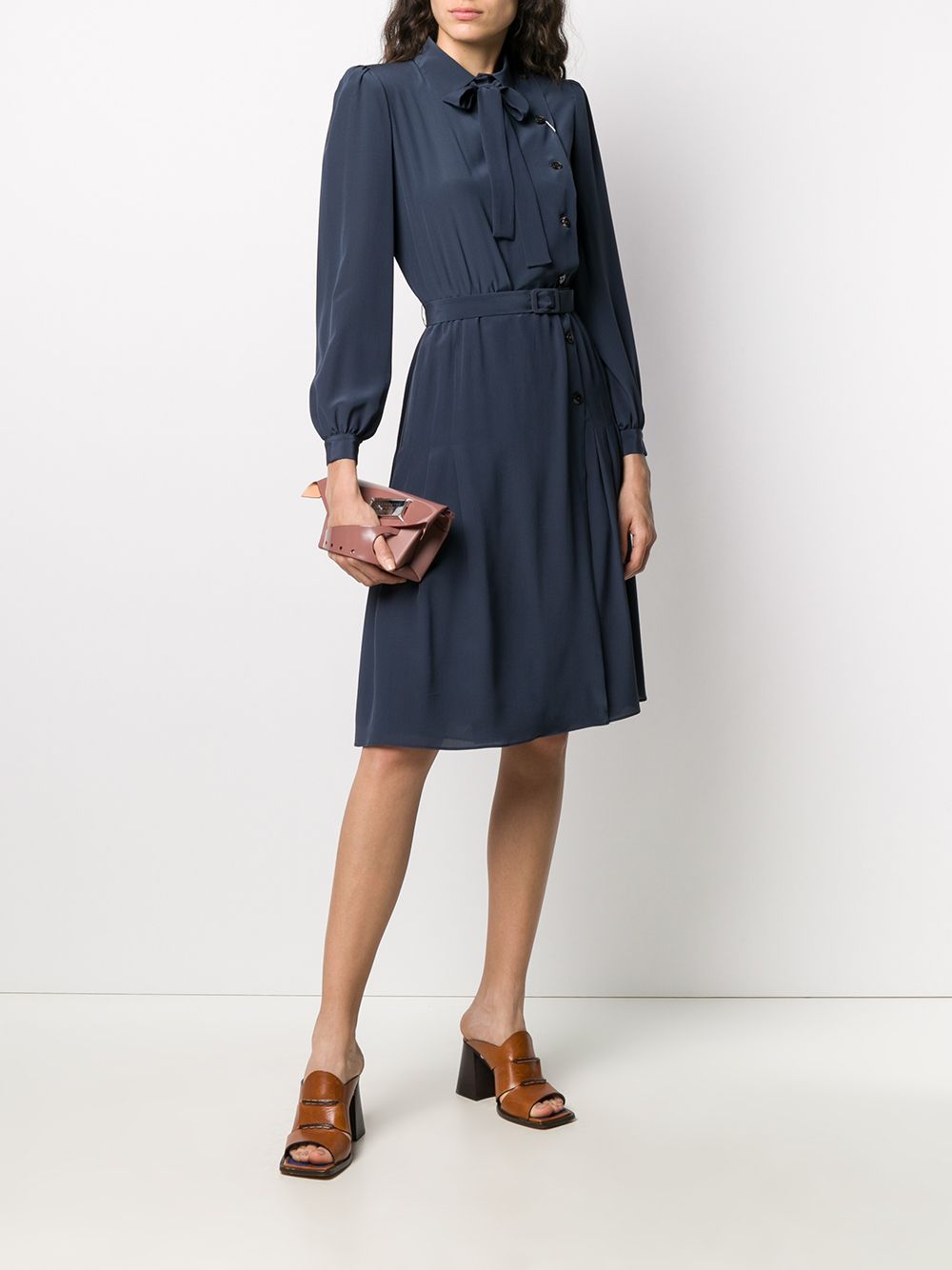 MAISON MARGIELA Maison Margiela Side Button-Fastening Belted Dress