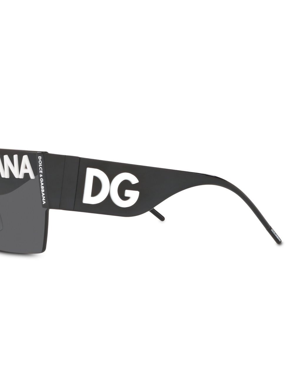 Dolce & Gabbana Chunky Logo Sunglasses - Black | Editorialist