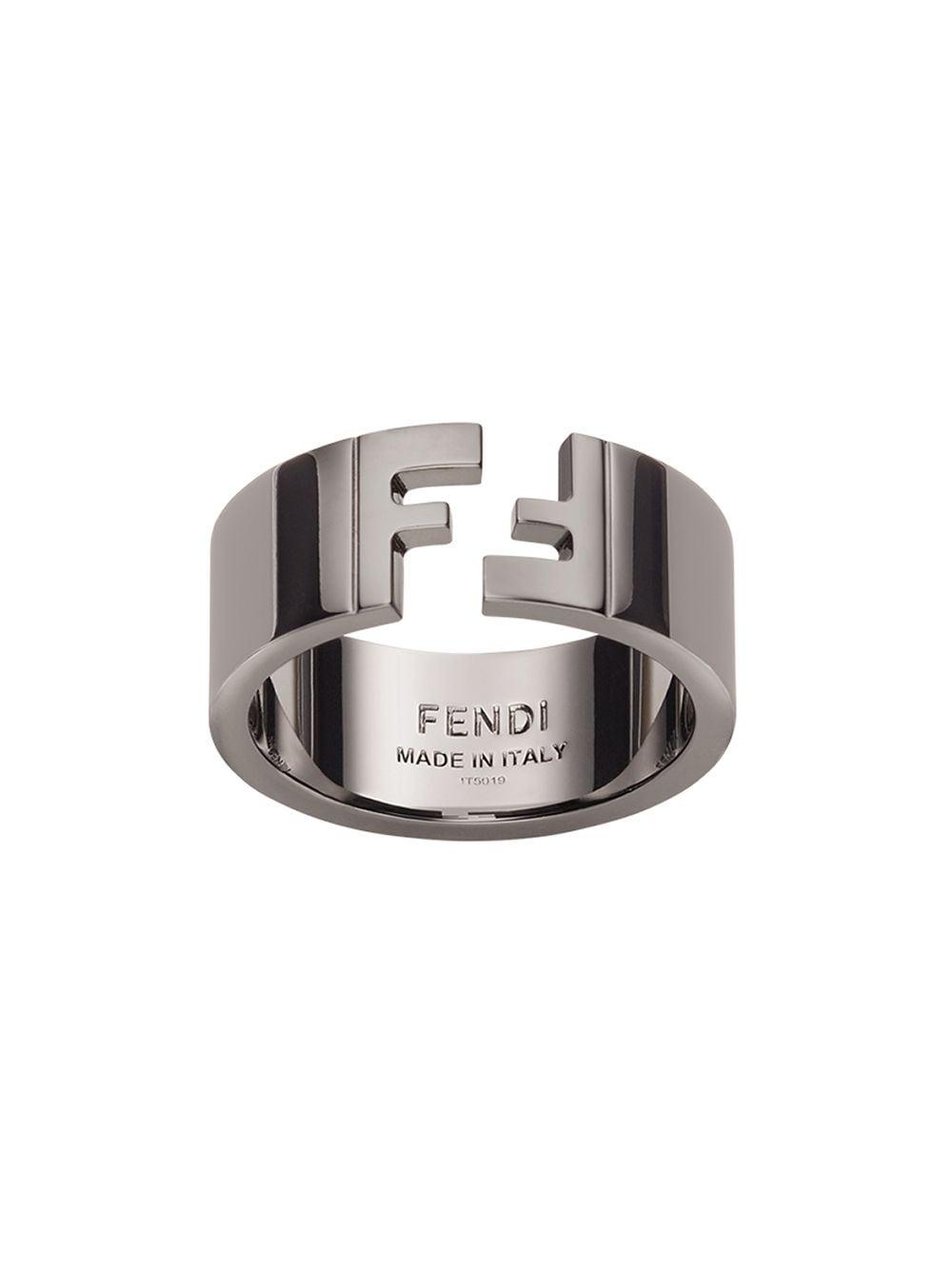 Metal Ring Fendi Ring Silver Womens Metal Ring Mens Silver Fendi