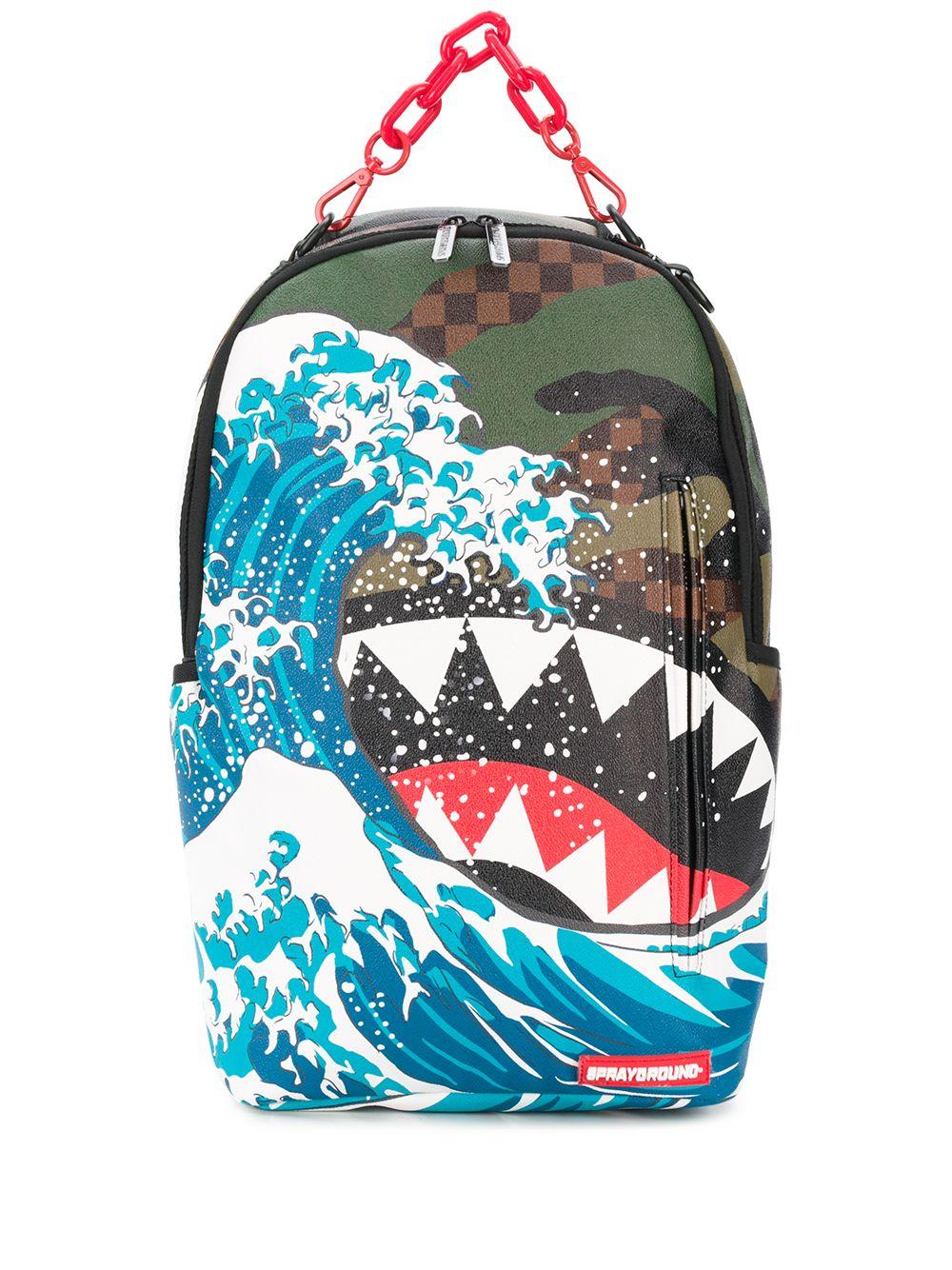 Sprayground Tsunami Sharks Backpack - Blue | Editorialist