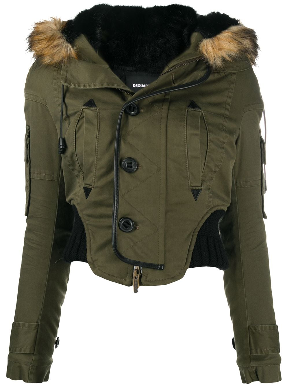 Cropped parka coat Clearance