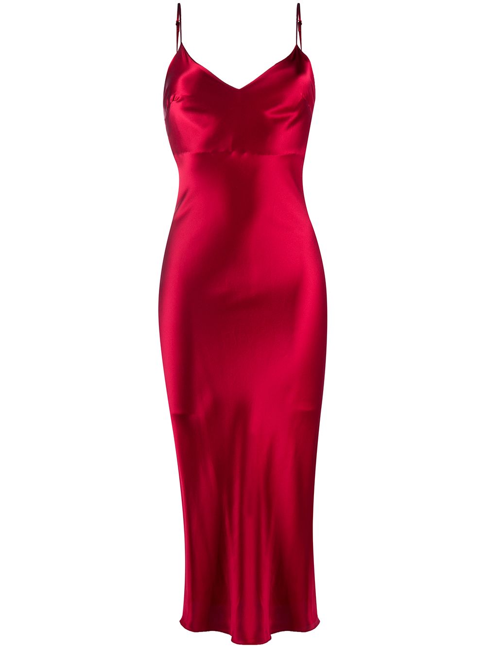red silk slip dress midi Aspen Midi Dress - Deep Red Satin Slip Dress