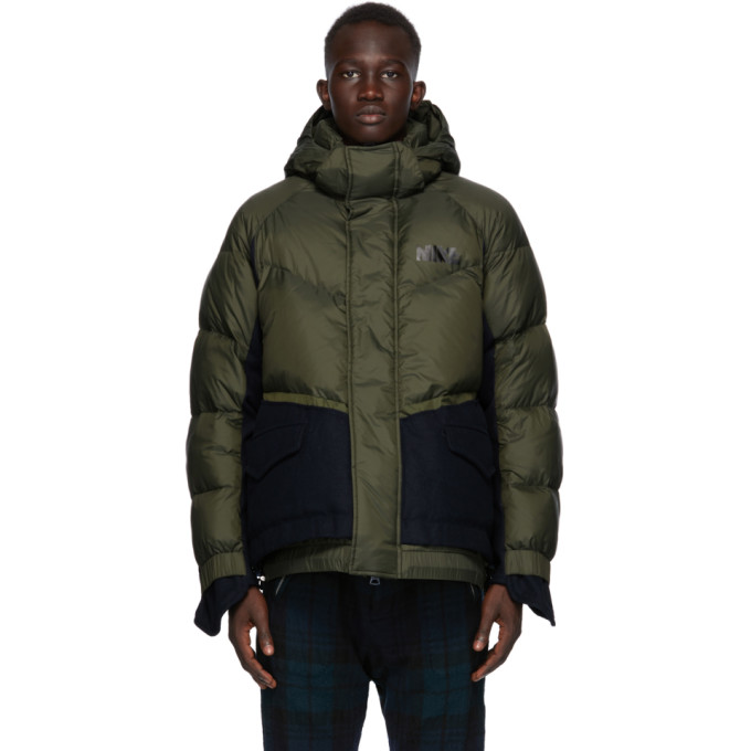 Nike Khaki & Navy Sacai Edition Nrg Parka In Sequoia - 31% Off