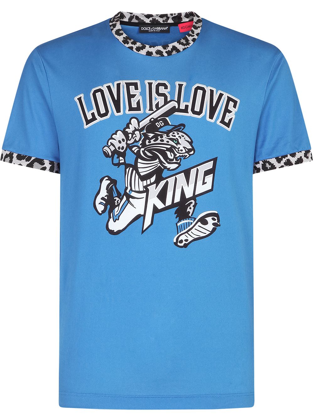 Dolce & Gabbana Love Is Love King-Print T-Shirt In Blue - 40% Off