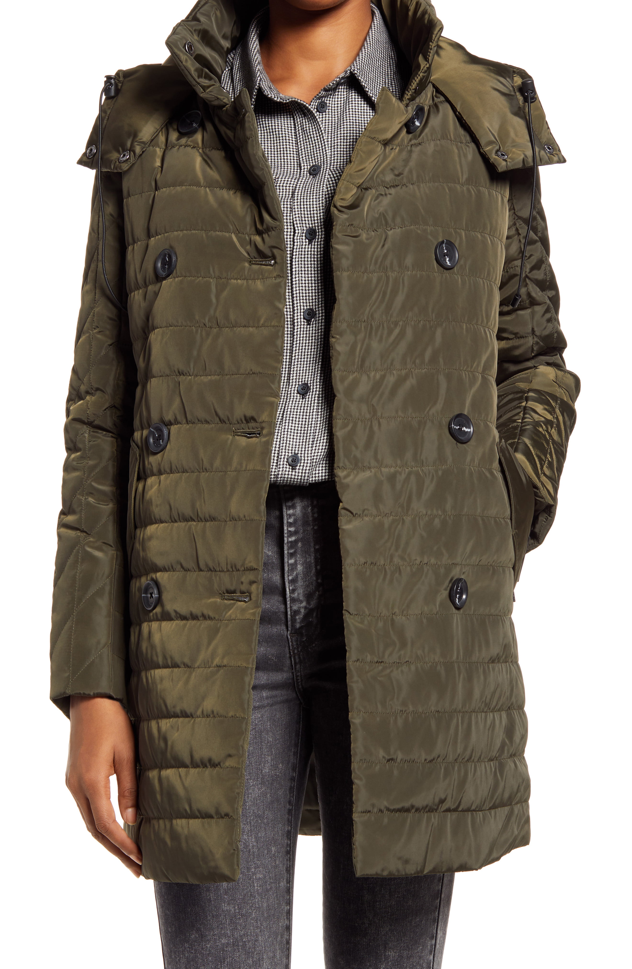 double breasted quilted jacket