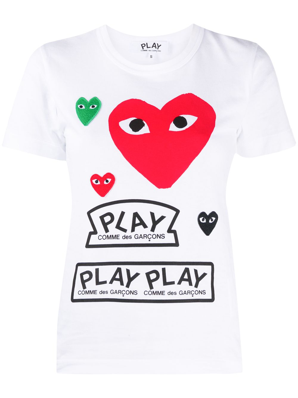PLAY COMME DES GARCON Comme Des Garçons Play Heart Print T-Shirt