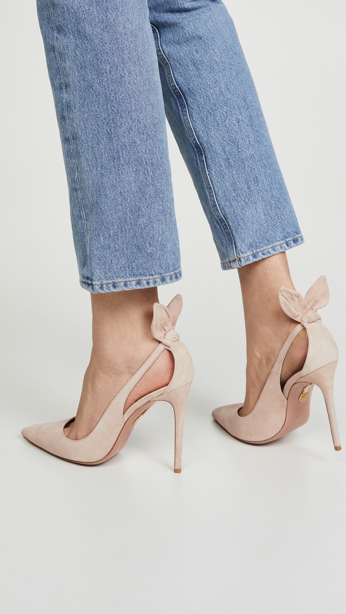 AQUAZZURA 105mm Bow Tie Pumps