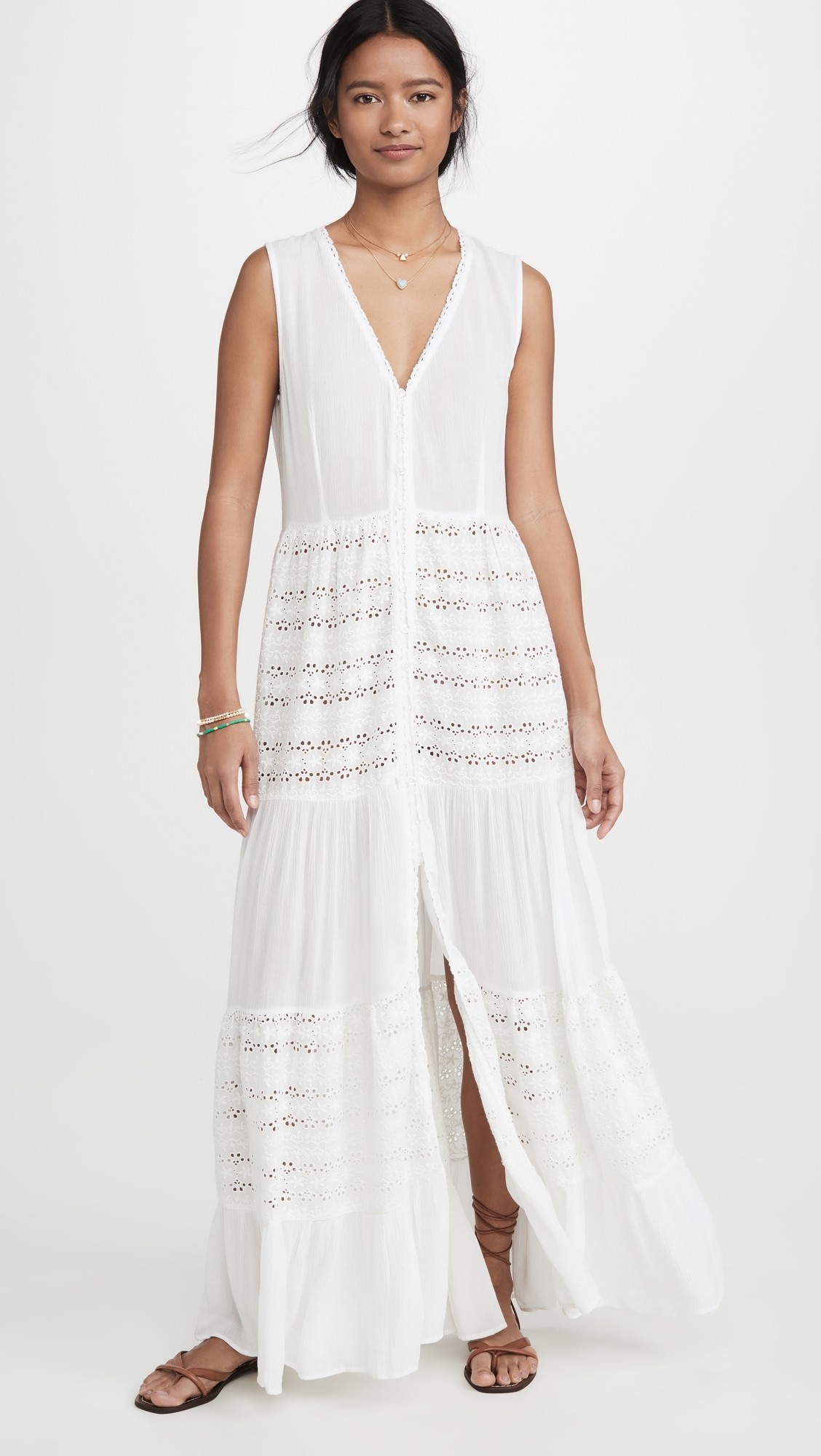 PLAYA LUCILA Eyelet Maxi Dress
