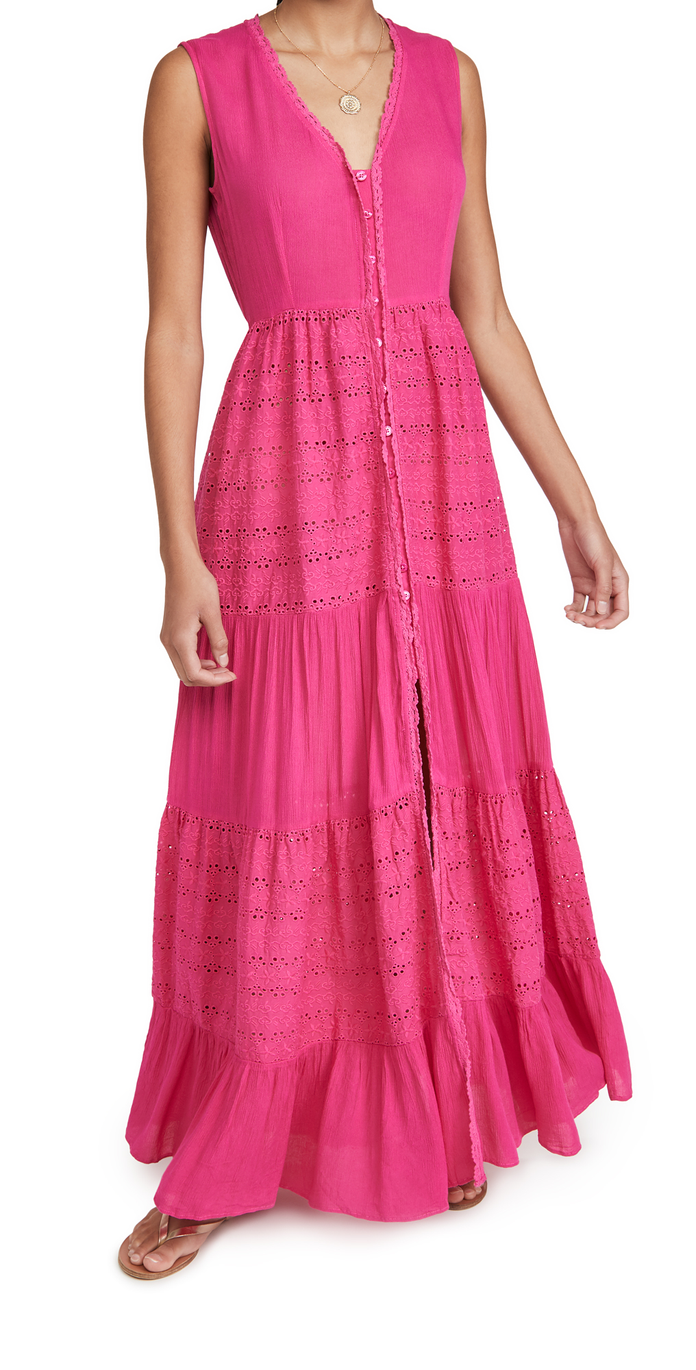 open lace back dress Delaney Maxi Dress - Pink Floral main image 0