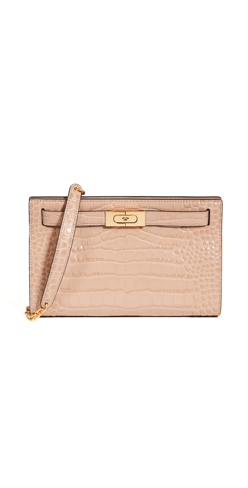 Tory Burch Lee Radziwill Embossed Shoulder Bag - Devon Sand | Editorialist