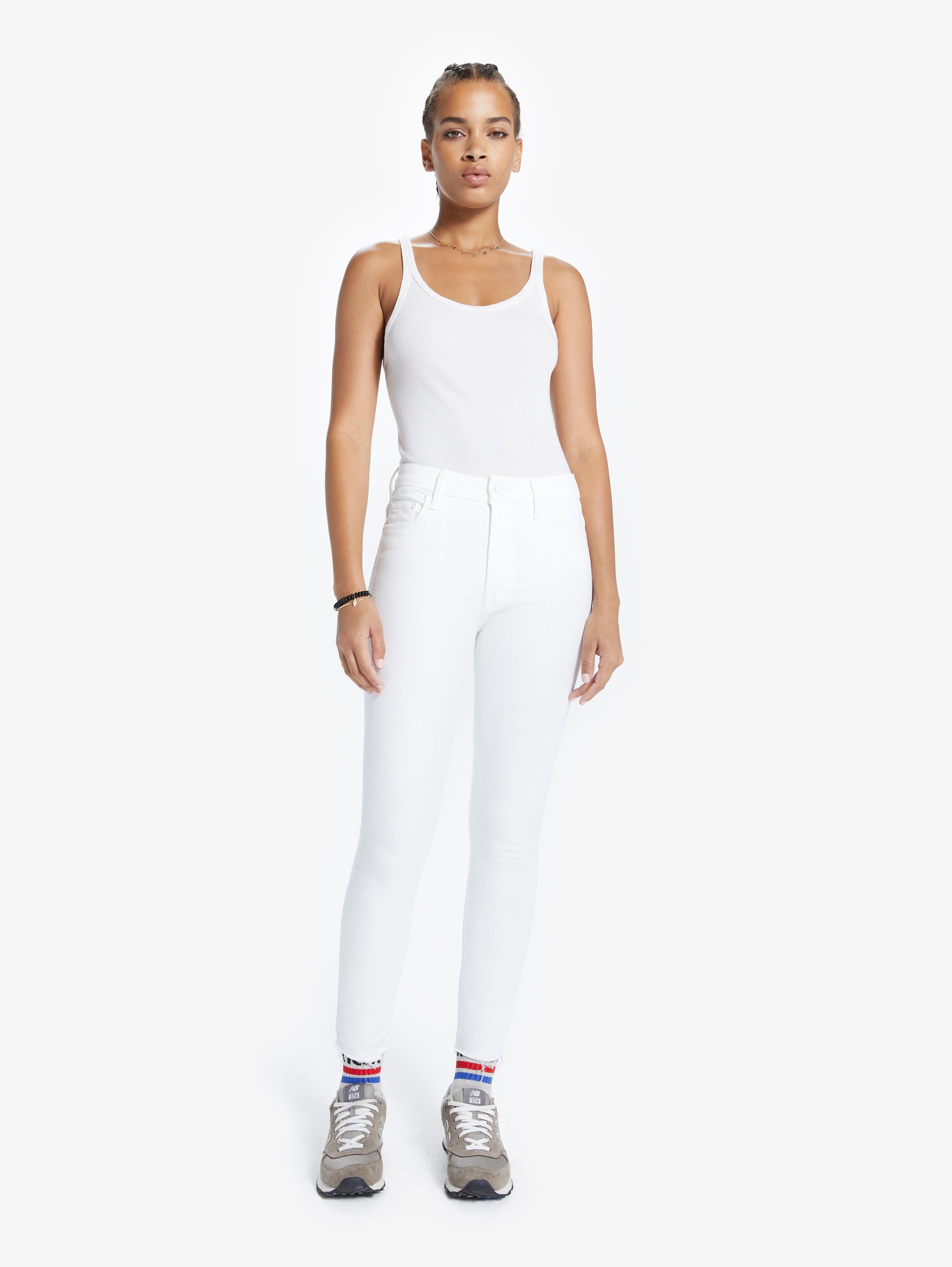 Shop Latest Women MOTHER White Jeans 