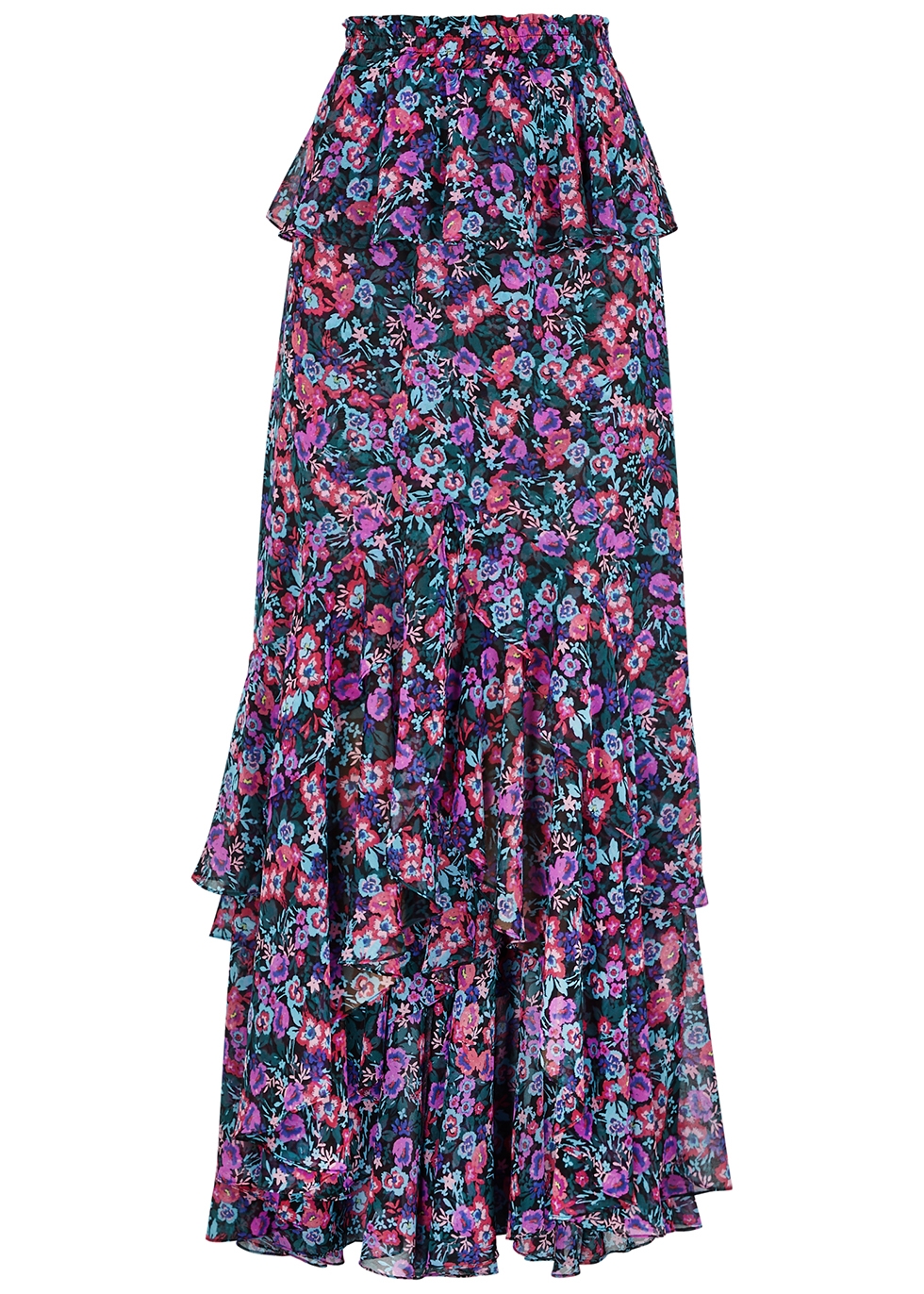 Tiered Floral Maxi Skirt - Editorialist