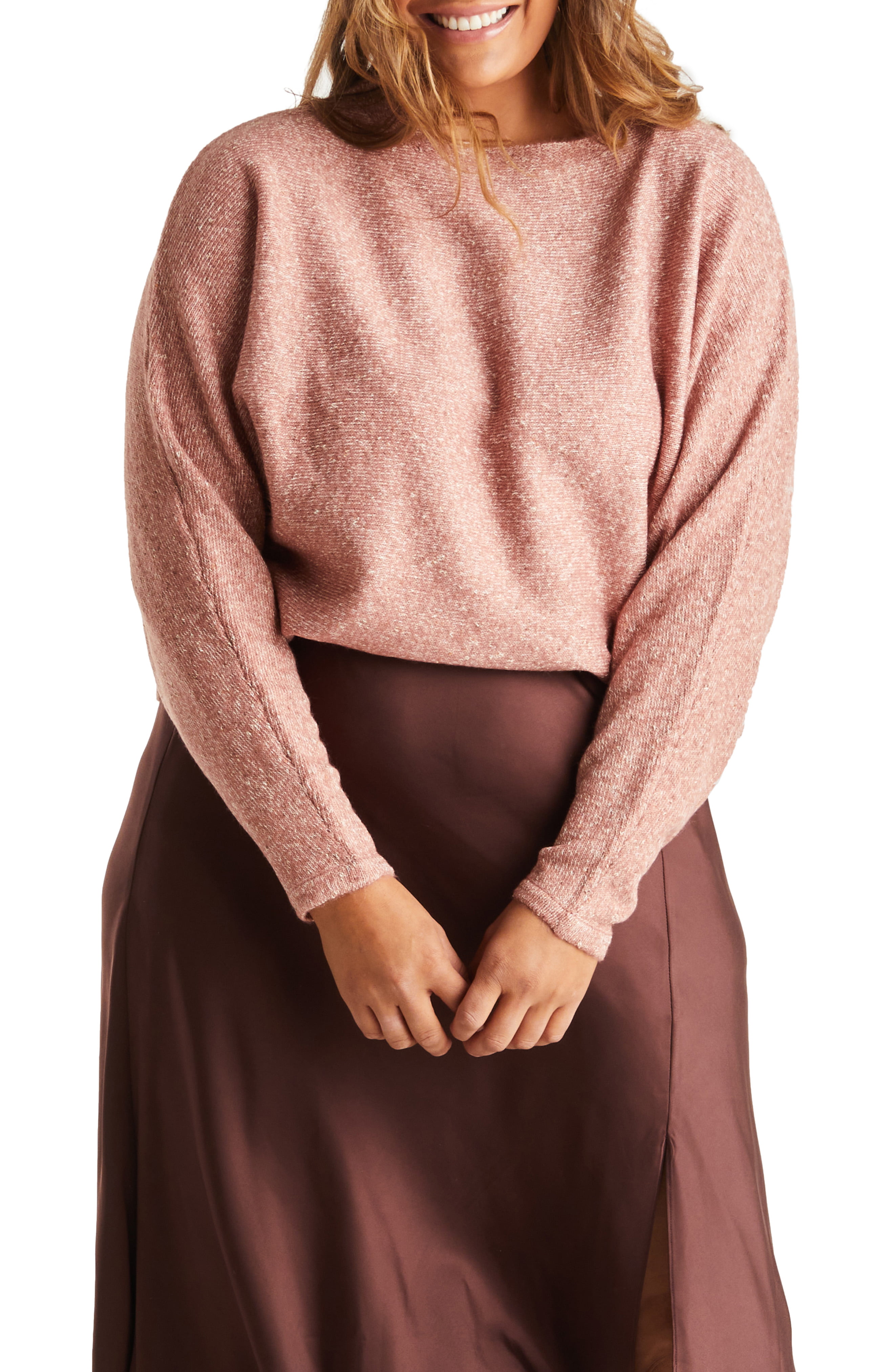 plus size blush sweater